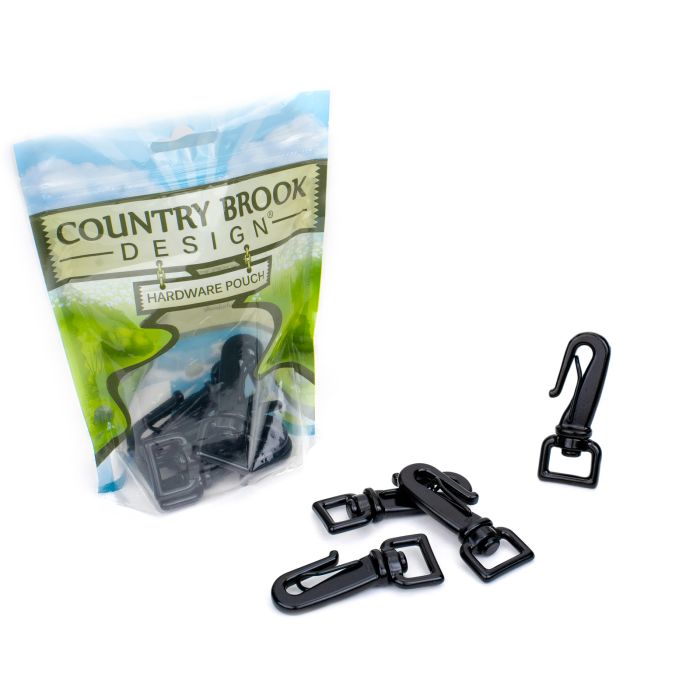Buy 3/4 Inch Black Powder Coated Gooseneck Snap Hook Online | Country ...